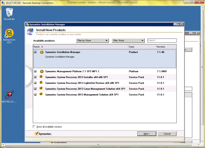 Installing Symantec System Recovery 2013 Management Solution | VOX