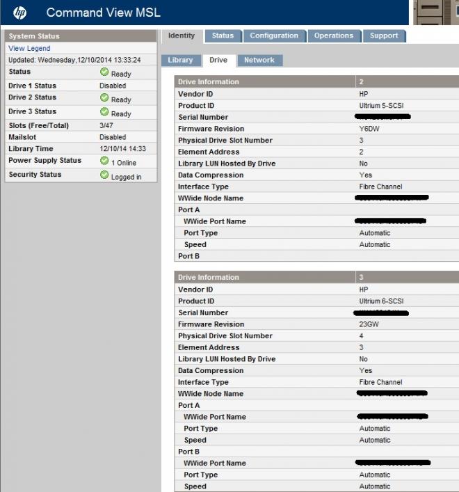 HP MSL4048, Netbackup 7.5, replace tape drive | VOX