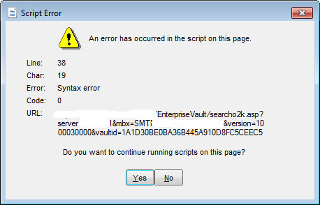 Solved: The Enterprise Vault service is not available - VOX