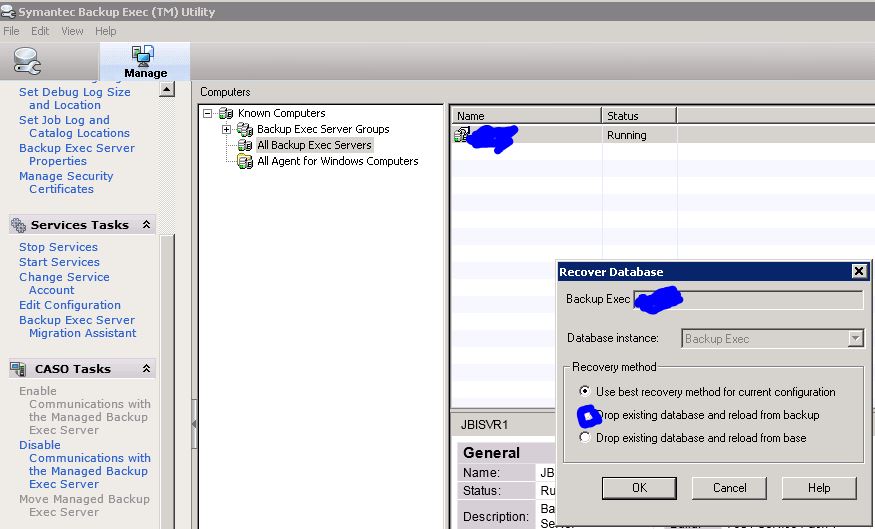 Deleted Backup Jobs BE 15 | VOX